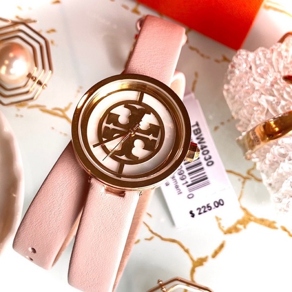 Tory Burch | Accessories | New Tory Burch Gold Small Reva Nude Leather ...